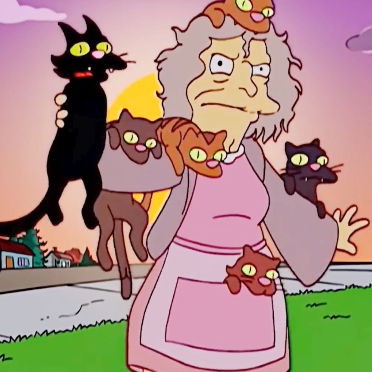 La Loca De Los Gatos Simpson Eleanor Y Sus Gatos Remera