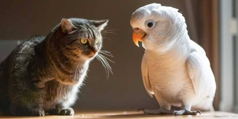 Parrot is fed up with cat, five million people are in stitches (video)