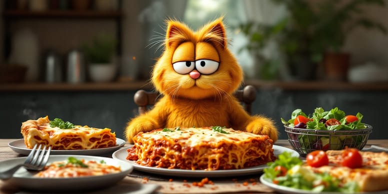 What is Garfield the cat's favourite food?