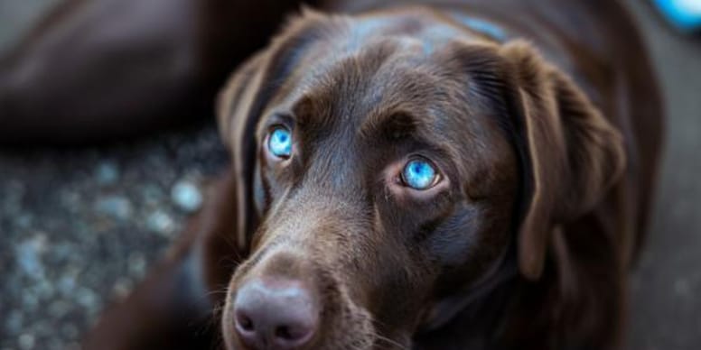 Labrador color chocolate y ojos azules, todo lo que hay que saber