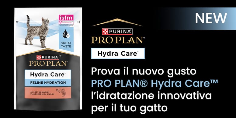 Fai provare al tuo gatto PRO PLAN® Hydra Care™ al nuovo gusto salmone ...
